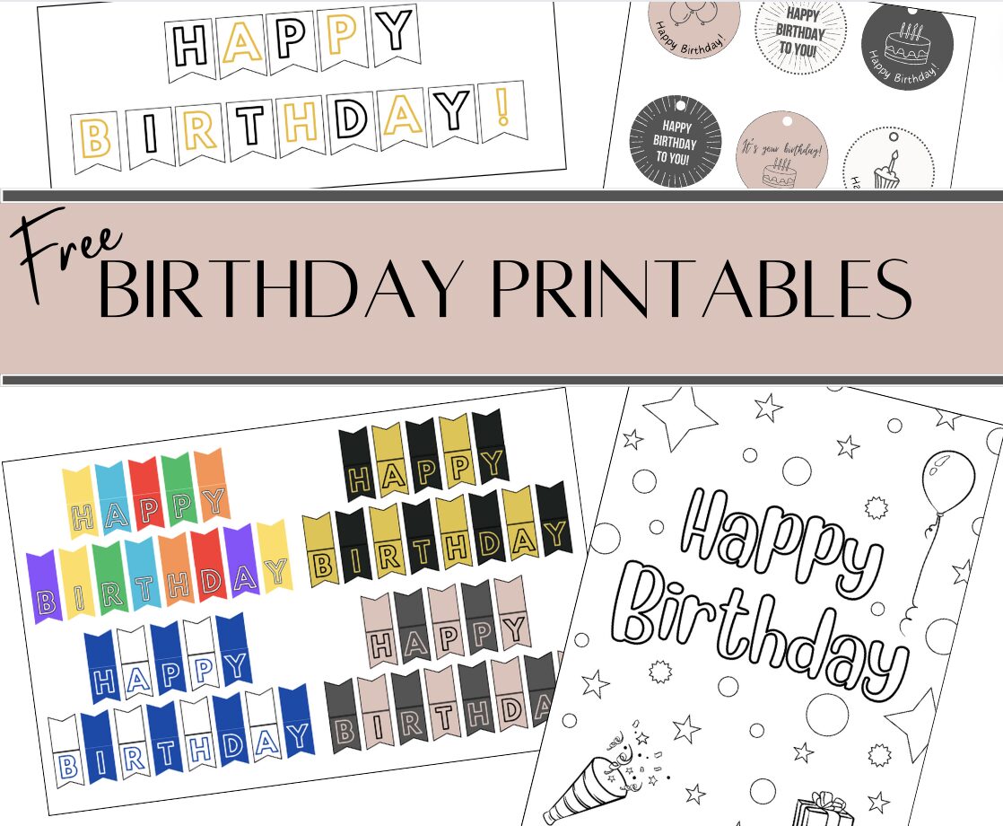 Happy Birthday Banner Printable FREE And PREMIUM Birthdays Printable